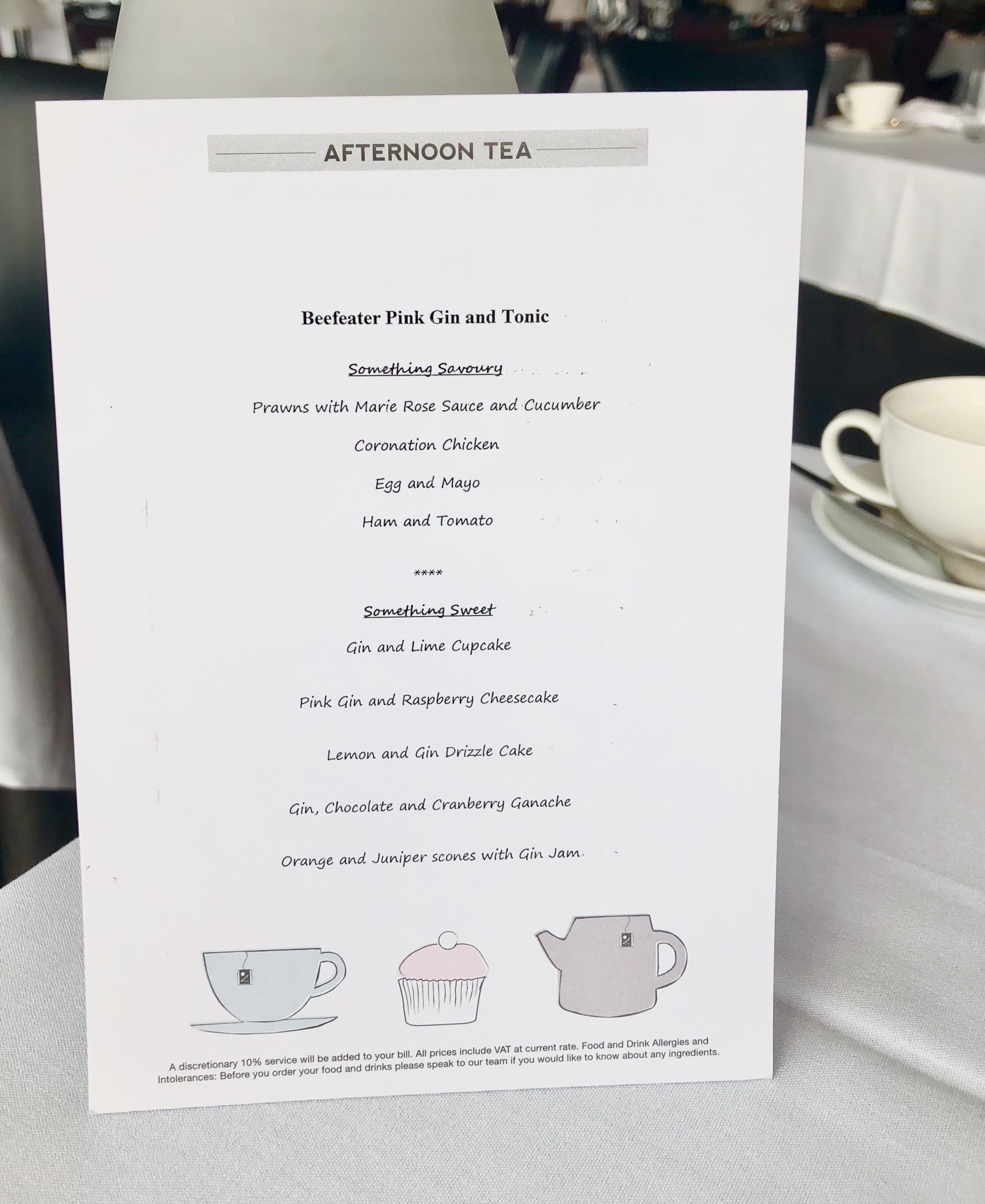 Gin Afternoon Tea at Marco Pierre White | Suzie Speaks